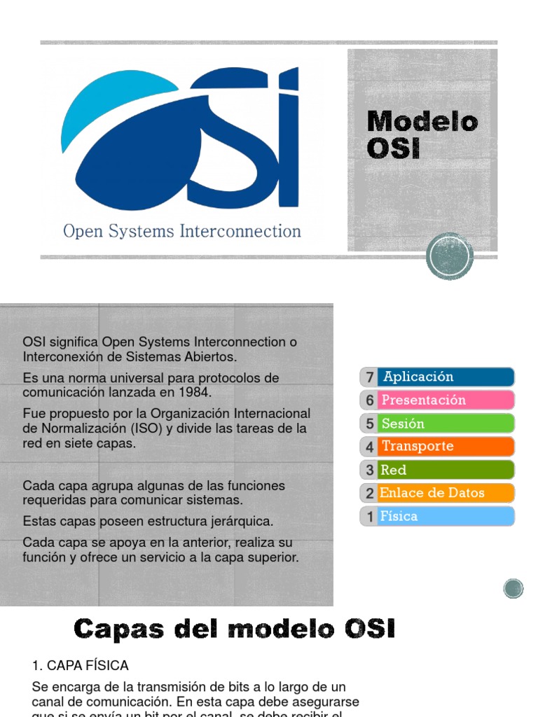 Modelo OSI y Capa de Presentación | PDF | Modelo osi | Red de computadoras