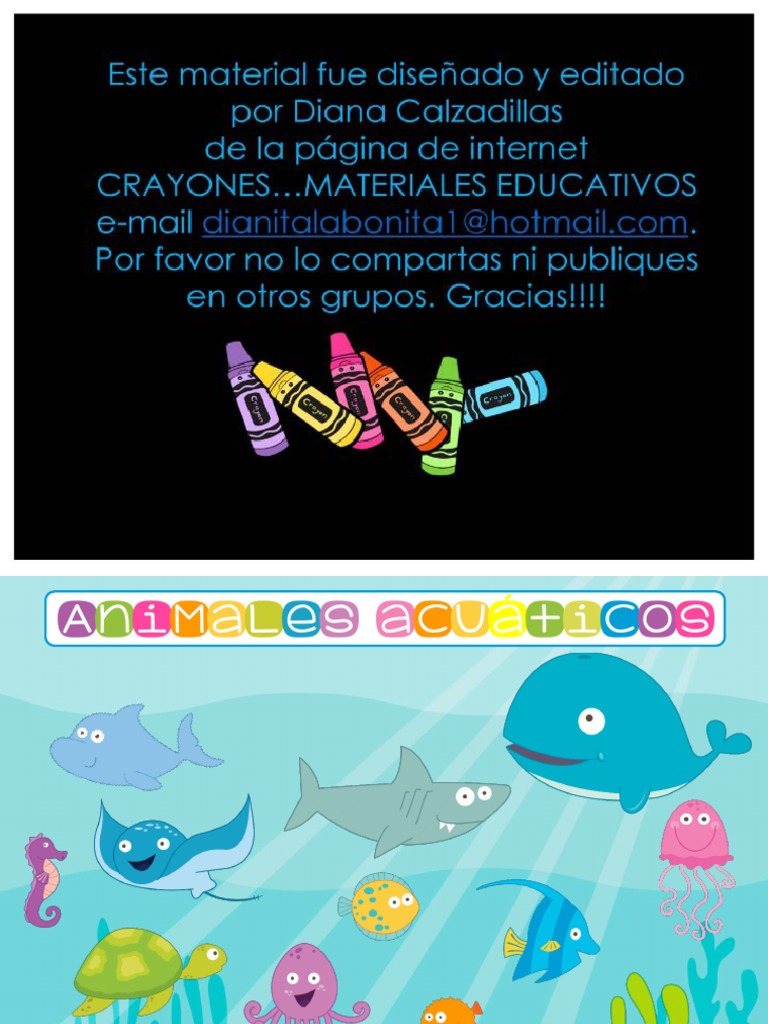 Actividades de Animales Acuáticos y Terrestres | PDF