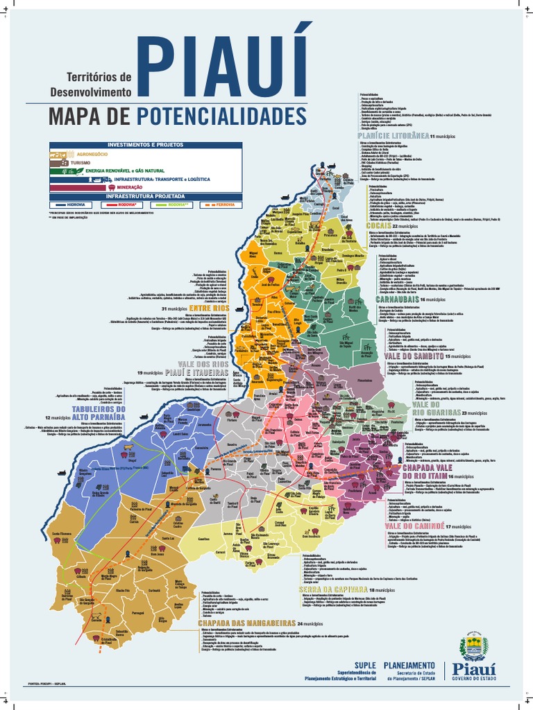 Mapa Do Piauí | PDF | Agricultura | Natureza