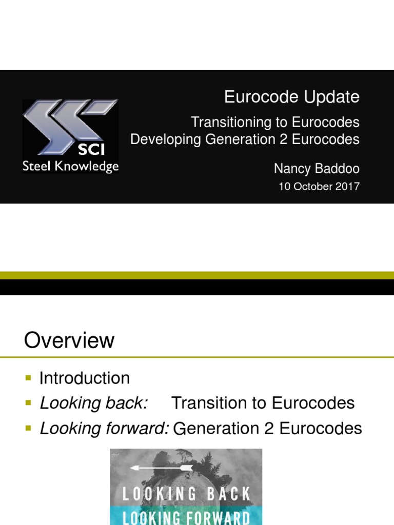 Eurocode Update - Transitioning To Eurocodes - Developing Generation 2 ...