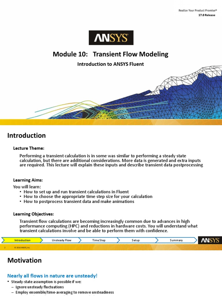 Fluent-Intro 17.0 Module10 Transient PDF | PDF | Computational Fluid ...