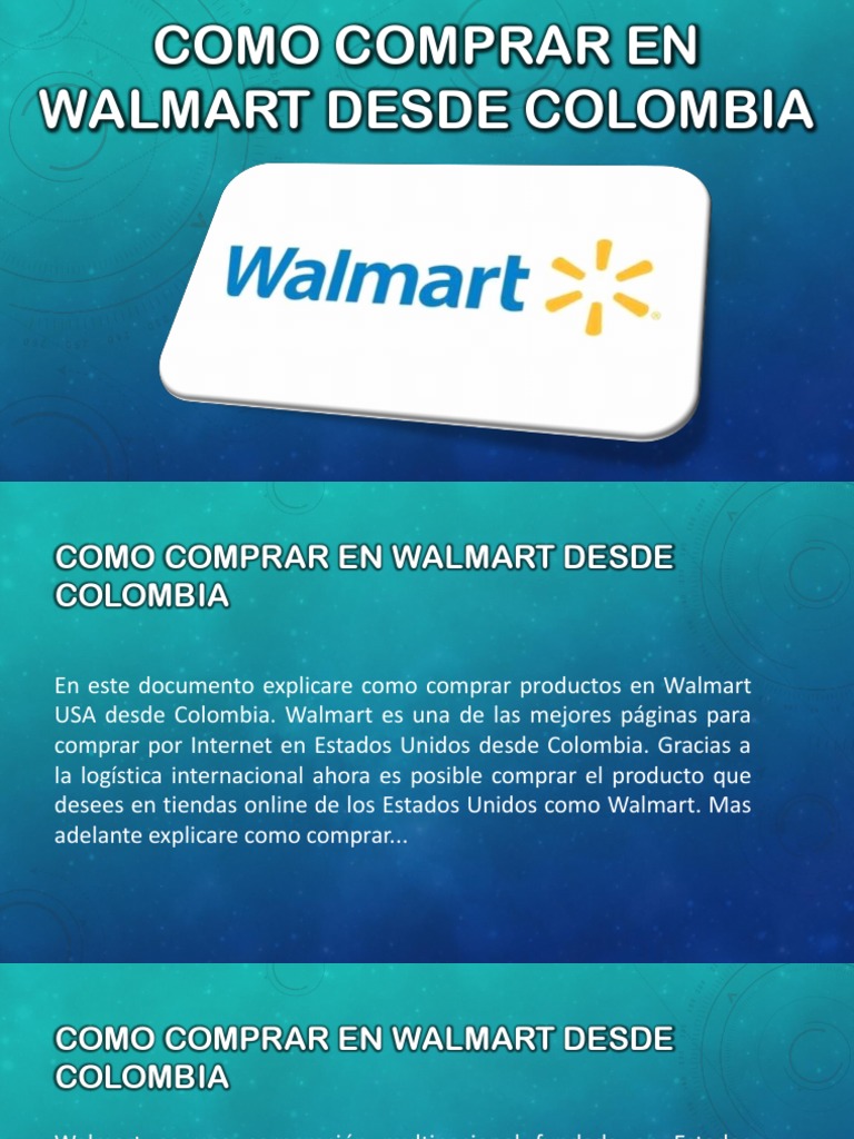 Comprar en Walmart desde Colombia | PDF | Walmart | Internet