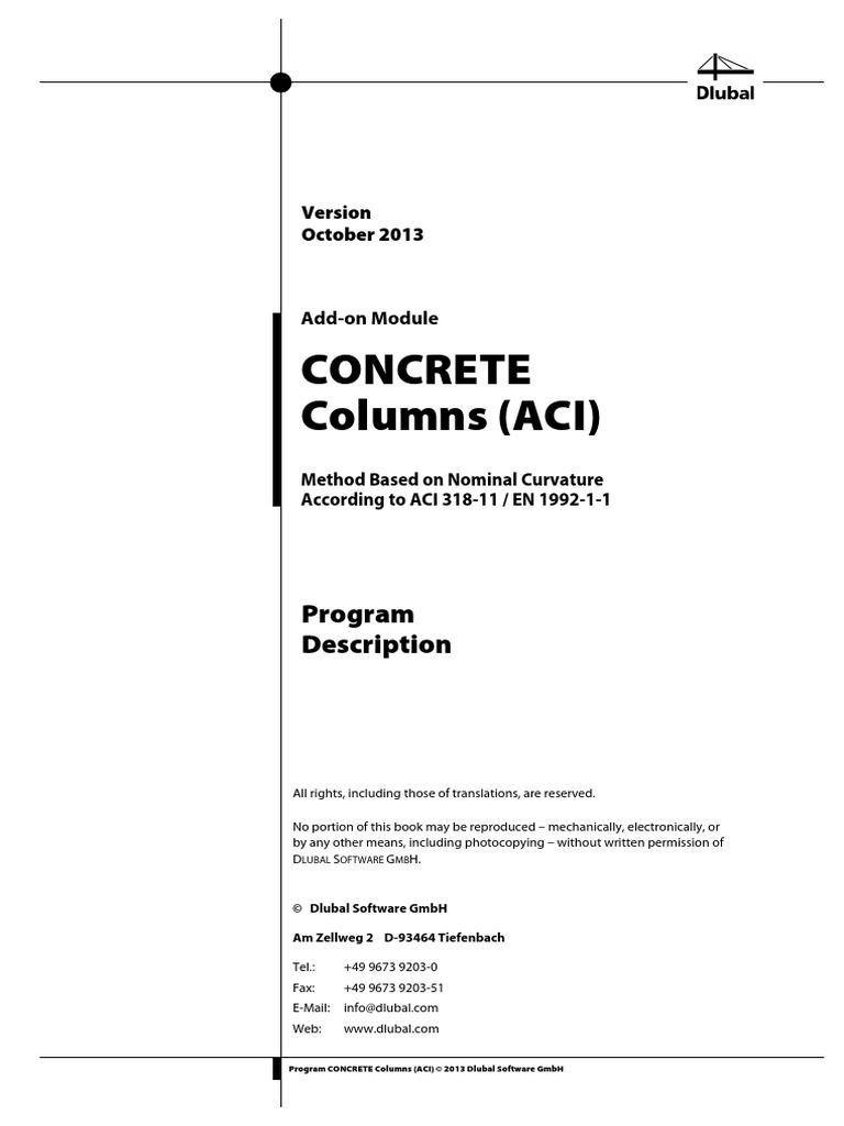 Concrete Columns Aci Manual en PDF | PDF | Column | Bending