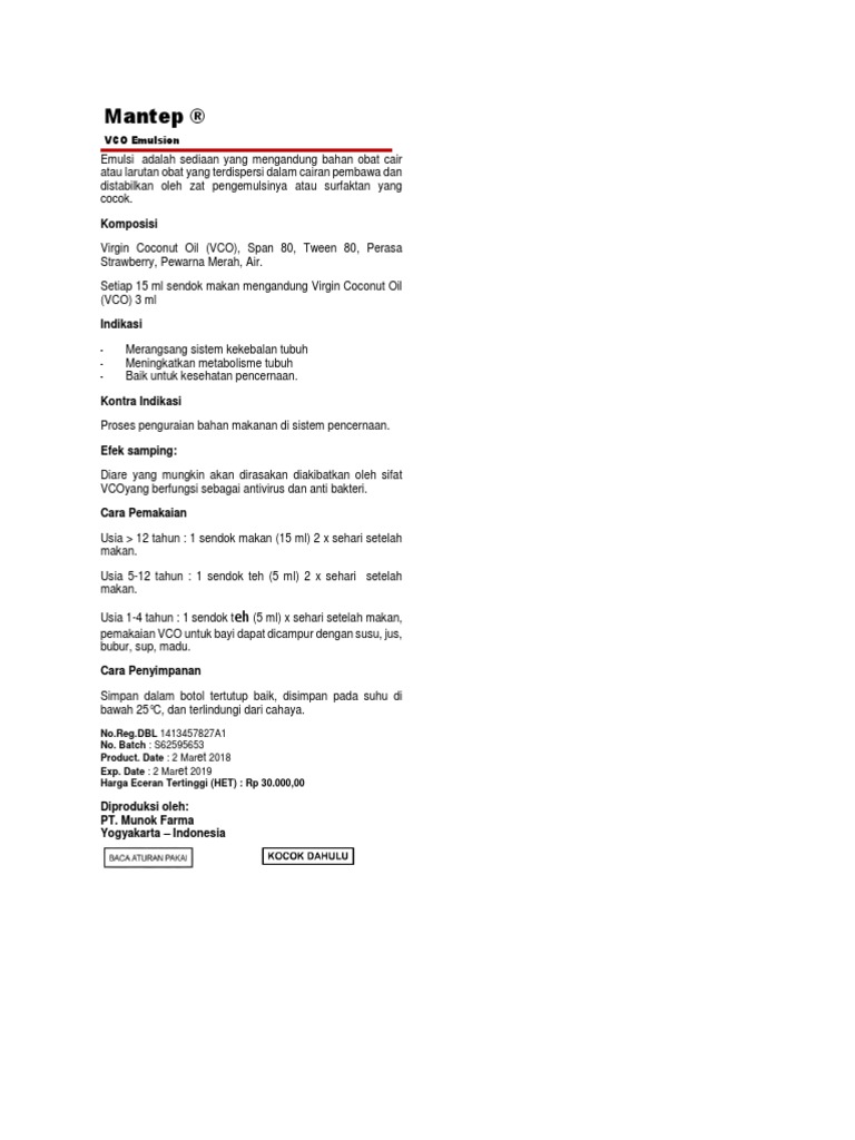 Leaflet Emulsi | PDF