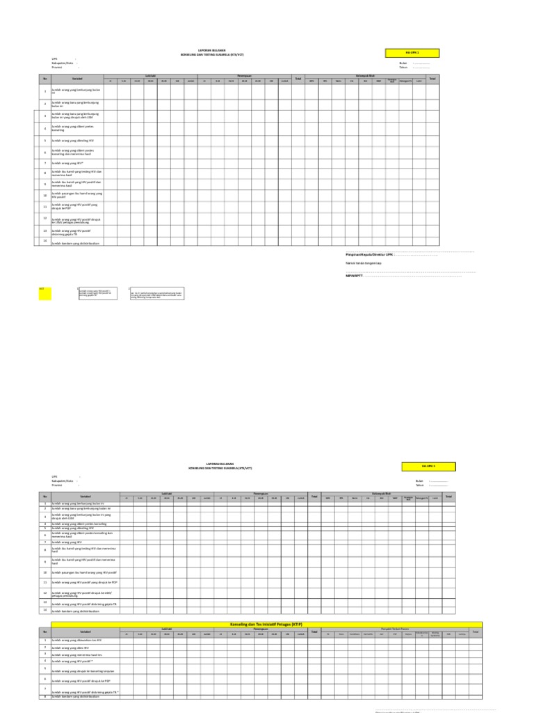 Format Laporan HIV-AIDS | PDF