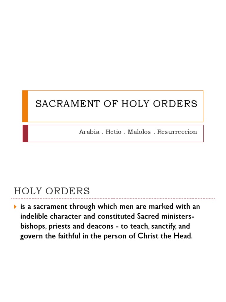 Sacrament of Holy Orderszz | PDF | Deacon | Catholic Church