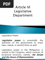 Article VI Legislative Department | PDF | United States House Of ...