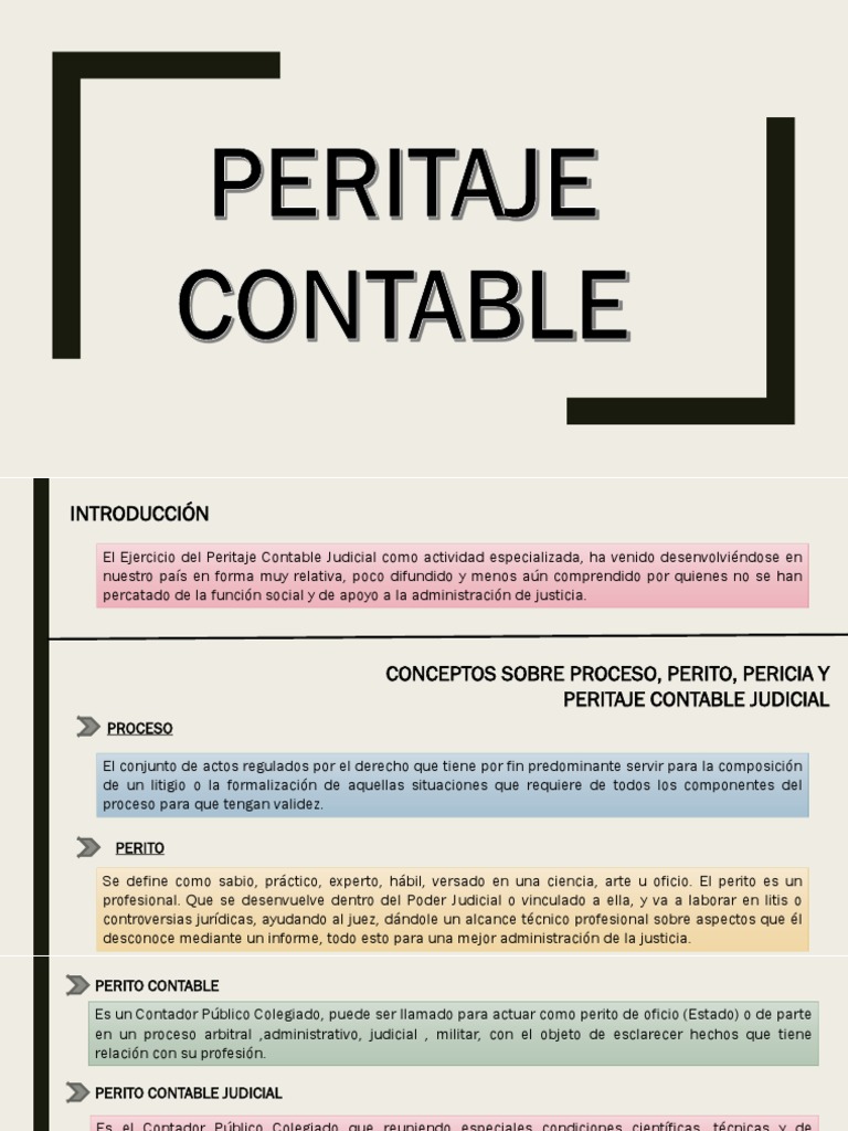 Peritaje Contable | PDF | Testigo experto | Contador