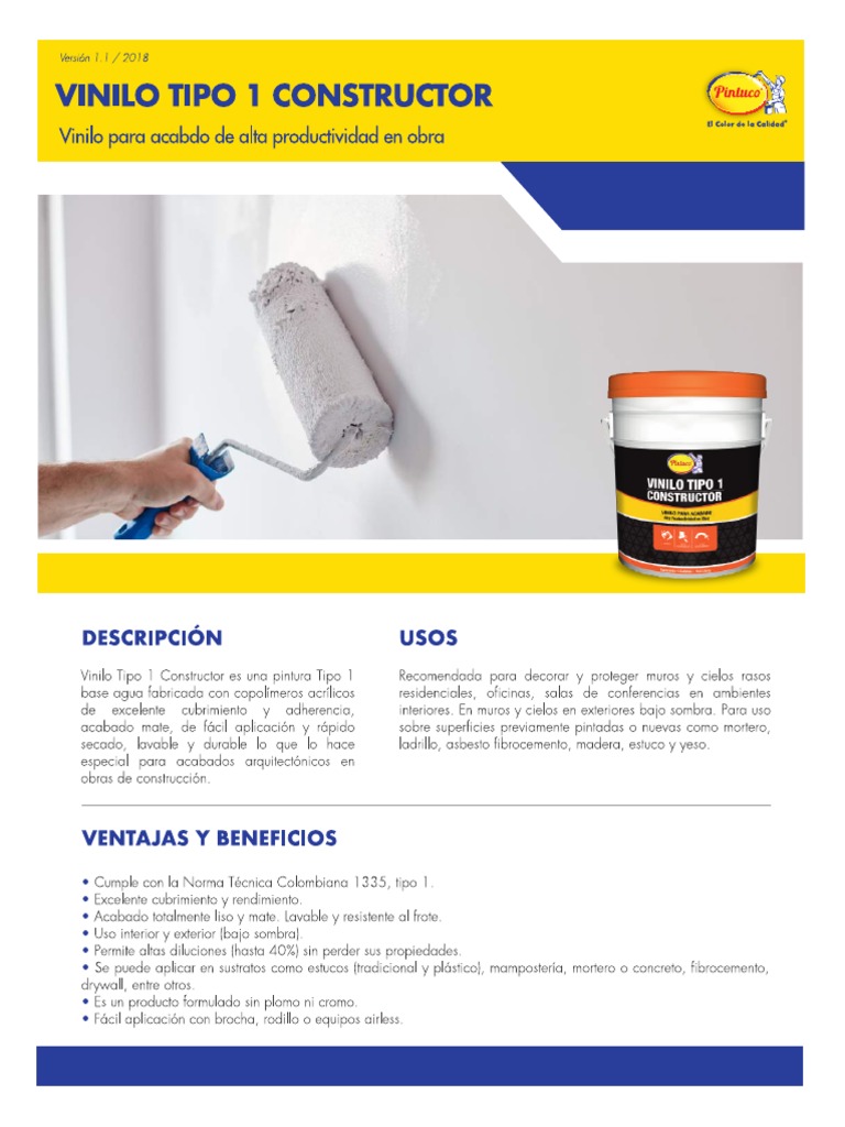 Vinilo Tipo 1 Constructor Pintuco PDF | PDF