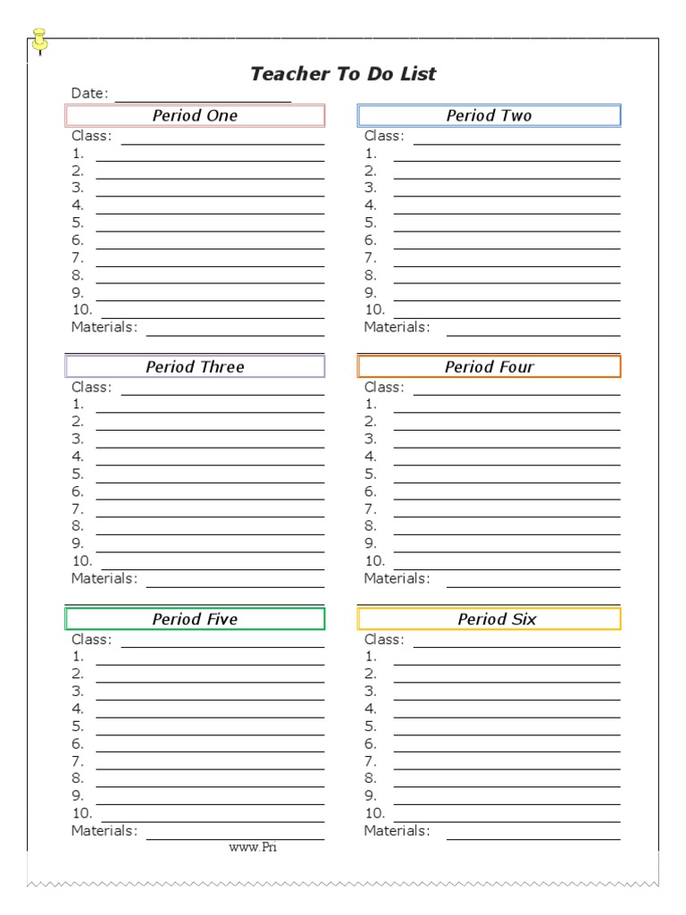 Teacher To Do List: Period One Period Two | PDF | Computers