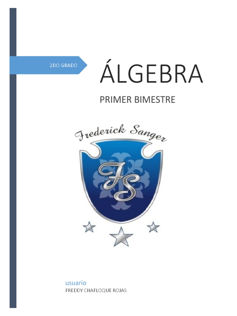 Algebra 2do Grado PDF | PDF | Exponenciación | Ecuaciones