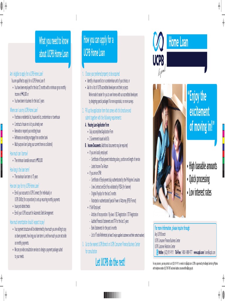 UCPB Home Loan Application Form Printable | PDF | Loans | Mortgage Loan