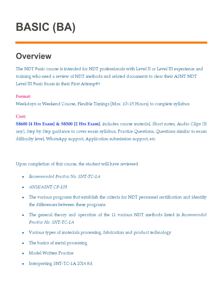 BA Exam | Download Free PDF | Nondestructive Testing | Applied And ...