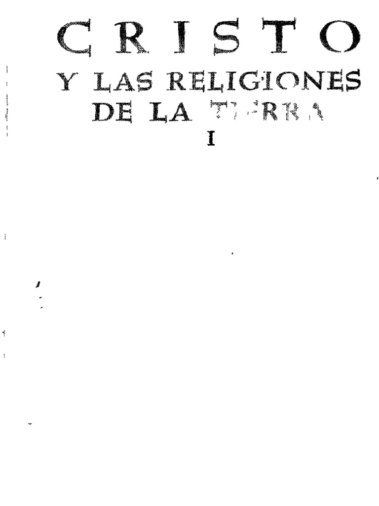 Konig, Franz - Cristo y Las Religiones de La Tierra I PDF | PDF ...
