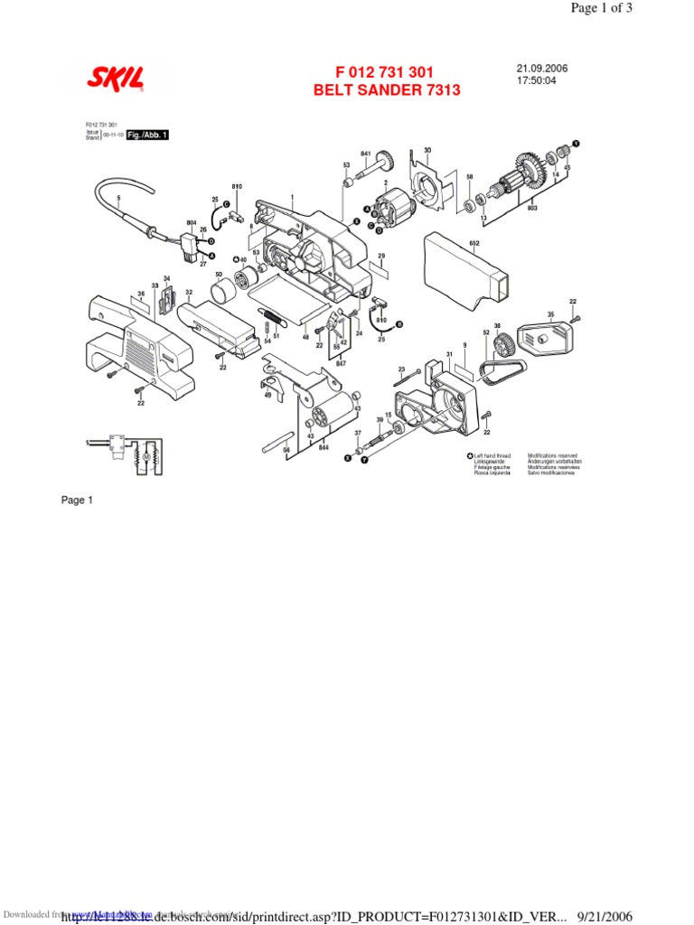 Skil 7313 Partes | PDF | Vehicle Technology | Machines