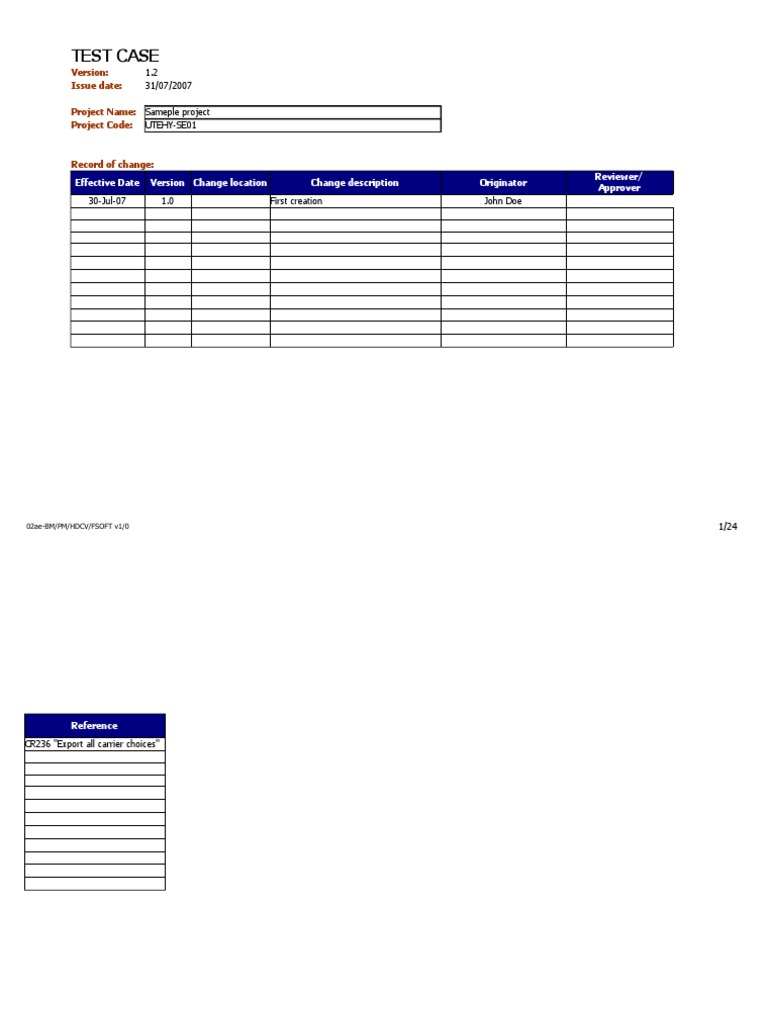 Test Case Writing Example | Download Free PDF | Computing | Software