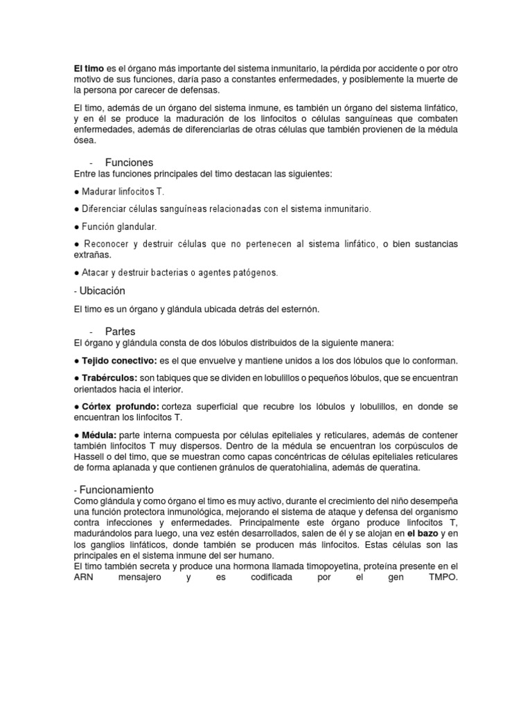 Anatomia Timo Descargar Gratis Pdf Timo Sistema Inmune