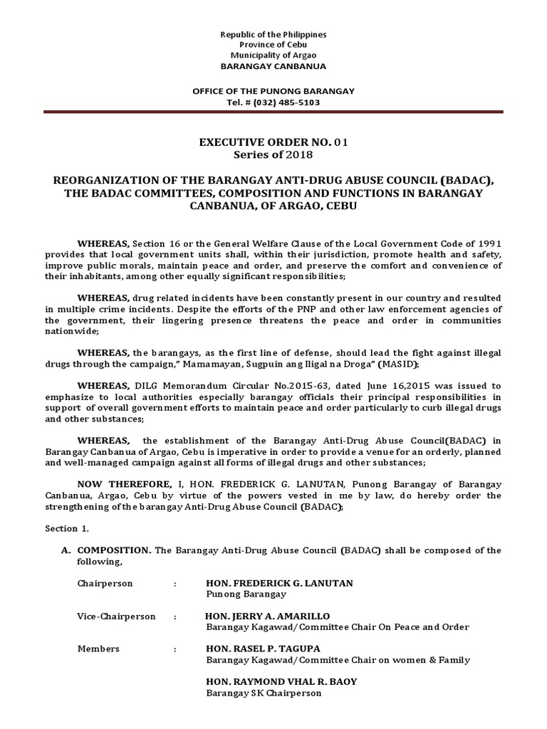 Eo Badac | PDF | Substance Abuse | Local Government