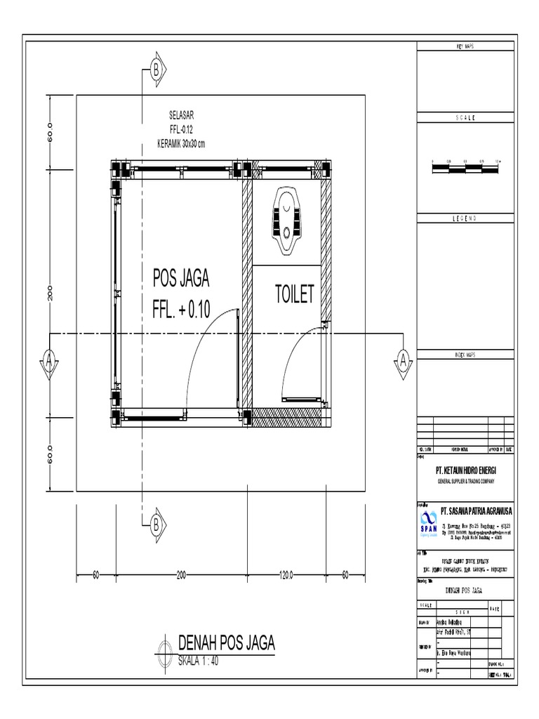 Desain Pos Jaga File DWG | PDF