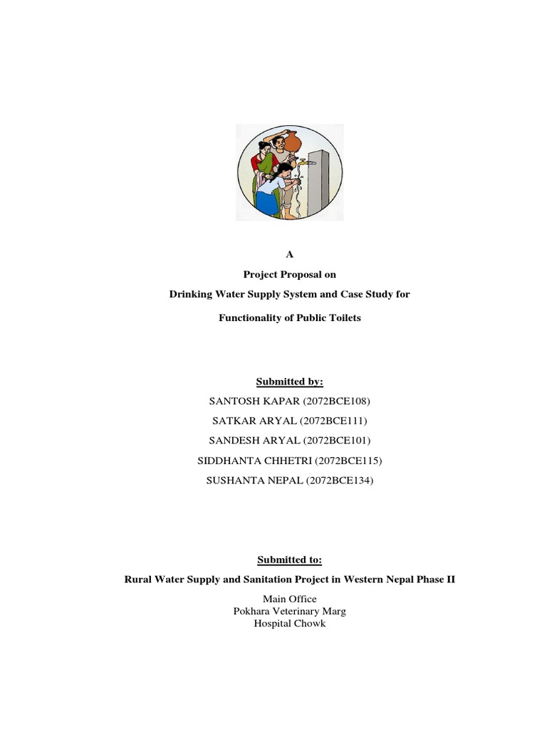 A Project Proposal On Drinking Water Supply System and Case Study For ...