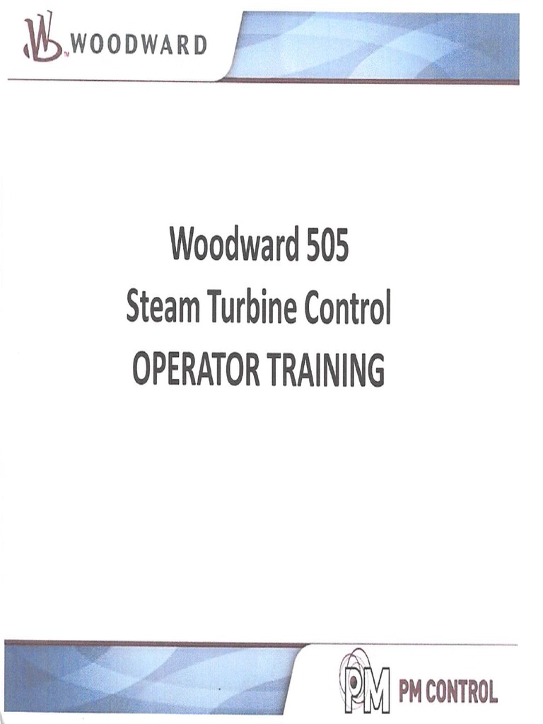 Woodward 505 Steam Turbine Control Training | PDF