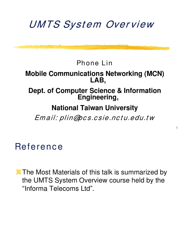 11 UMTS System Overview Sim | PDF