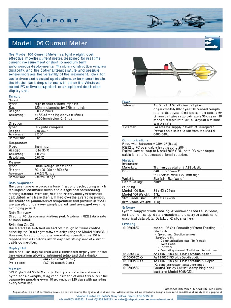 Valeport Model 106 | Magnetometer | Physics