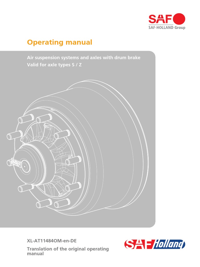 Instrukcja Obsługi Osi Z Hamulcem Bębnowym En-De03-2011 | PDF | Semi Trailer Truck | Brake