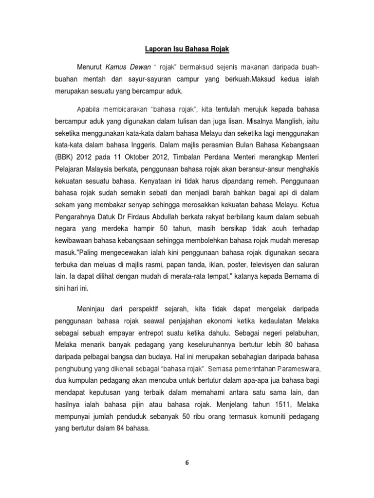 Isu Bahasa Rojak | PDF