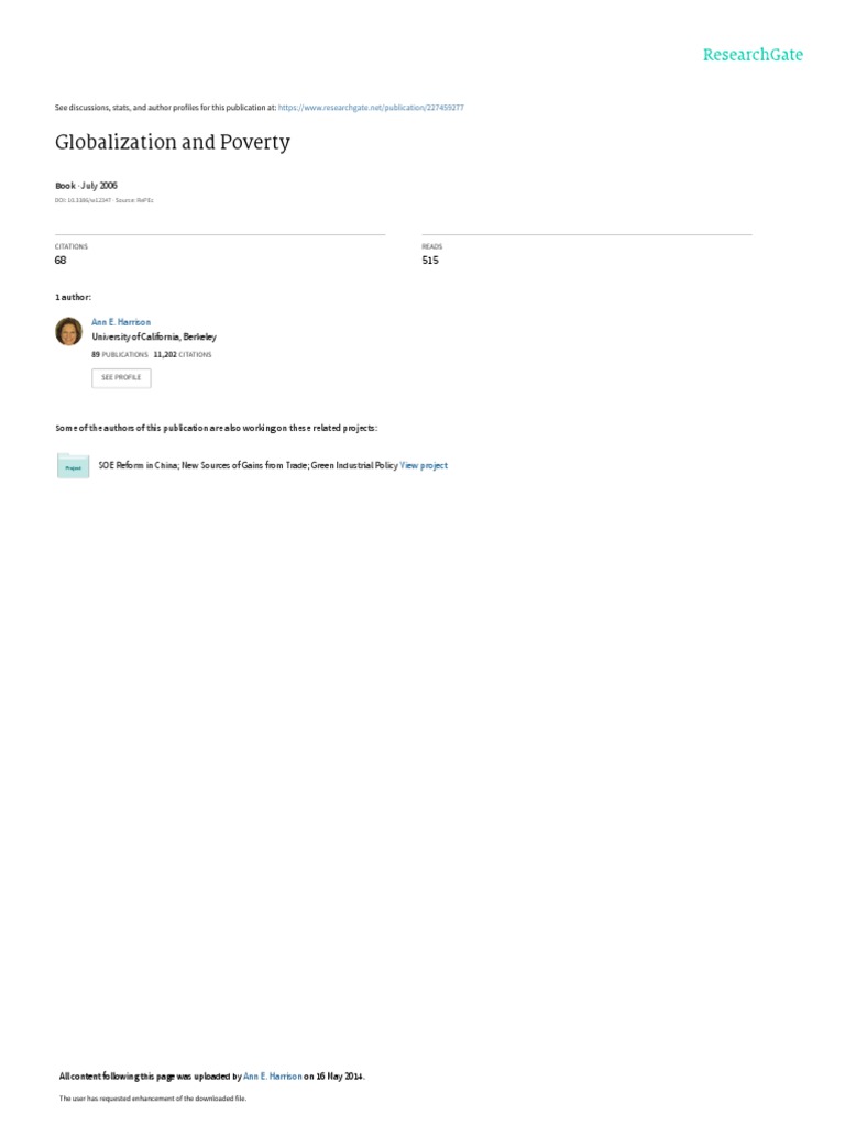 Globalization and Poverty | PDF | Purchasing Power Parity | Economic Growth