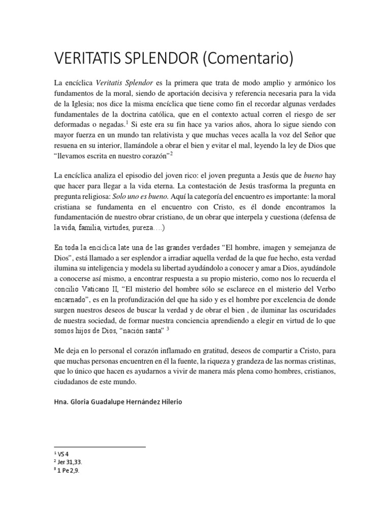 Veritatis Splendor | PDF | Cristo (título) | Verdad