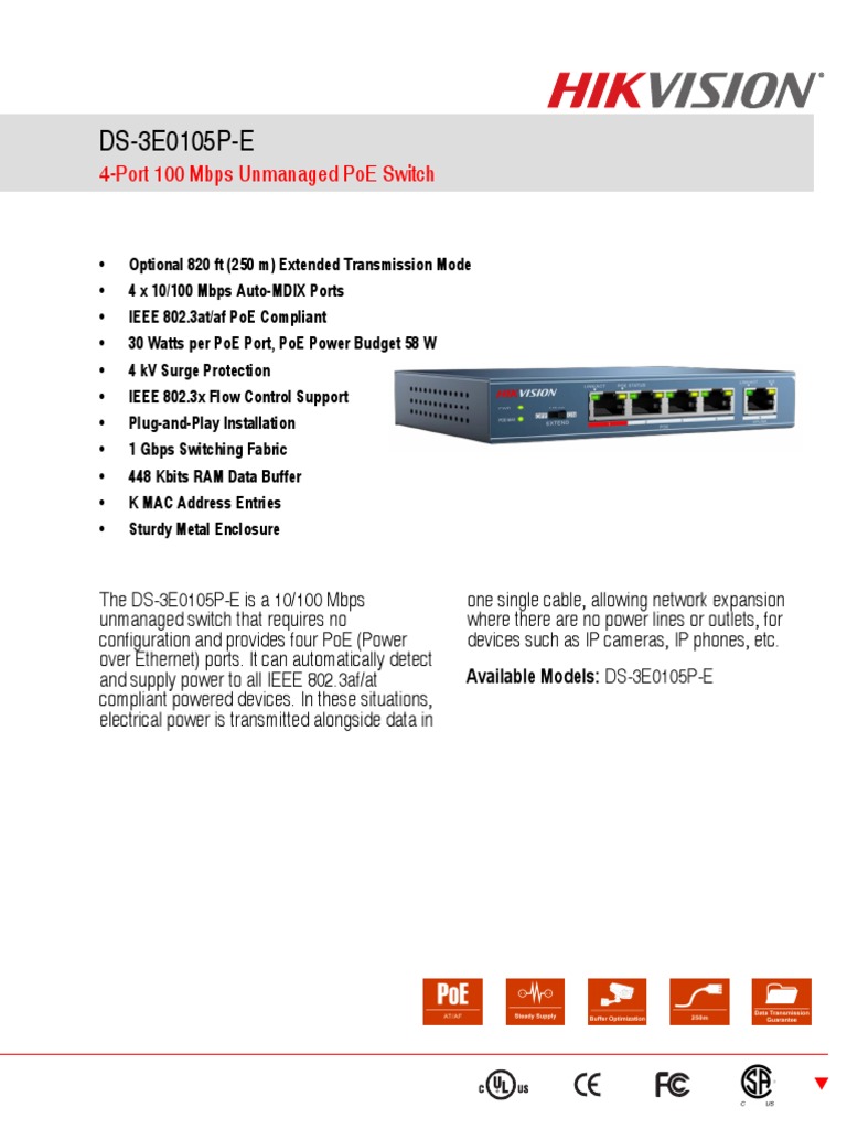Hikvision Switch Datasheet | PDF | Data Transmission ...