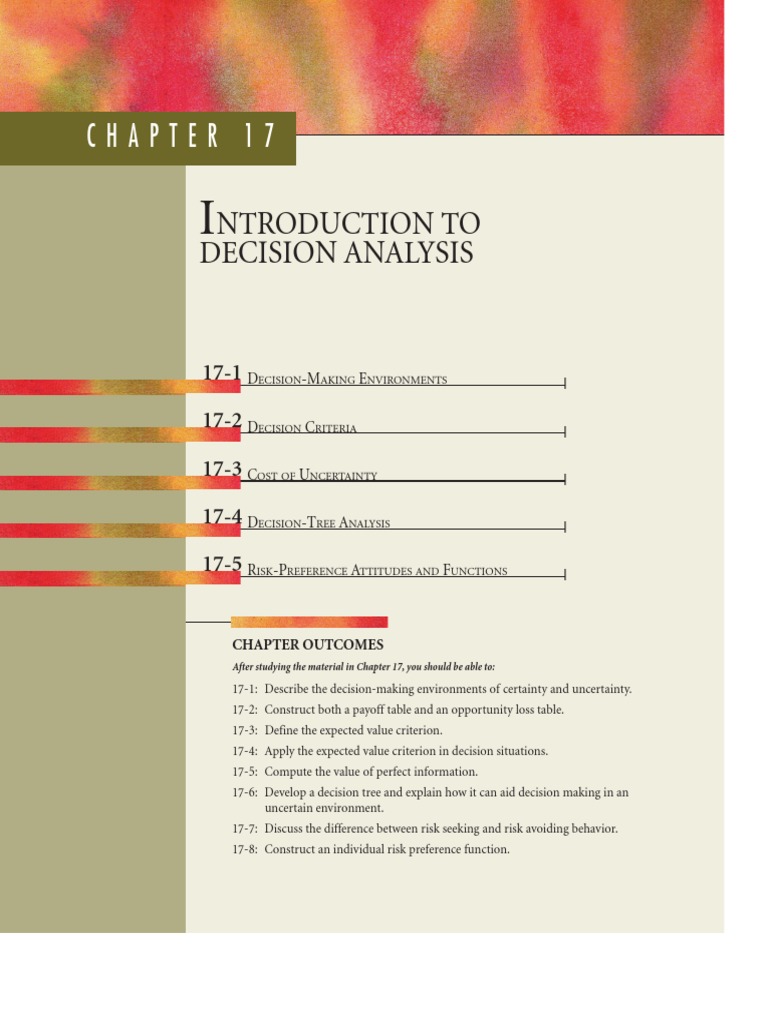Decision Theory | PDF | Decision Making | Probability