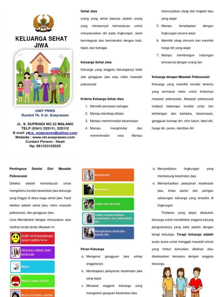 Leaflet Keluarga Sehat Jiwa | PDF