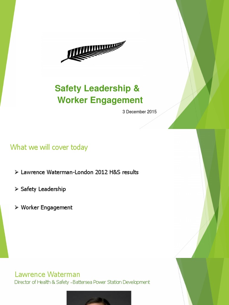 Safety Leadership Presentation | PDF | Occupational Safety And Health ...