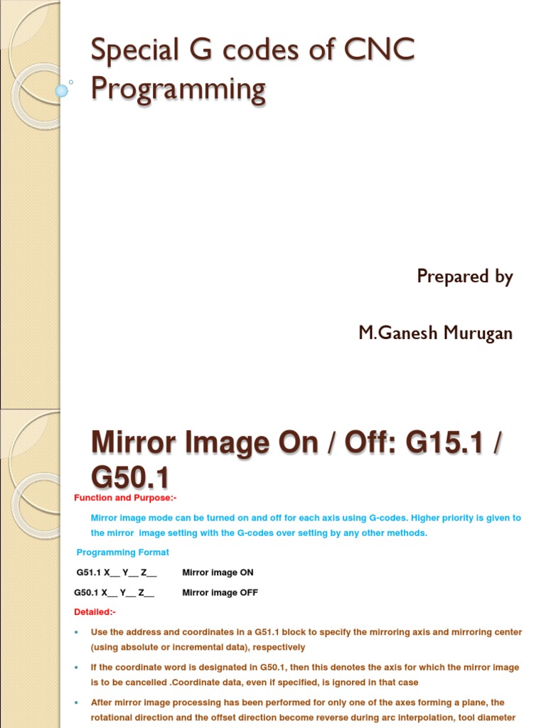 Special G Codes Of Cnc Programming Pdf Cartesian Coordinate System Coordinate System