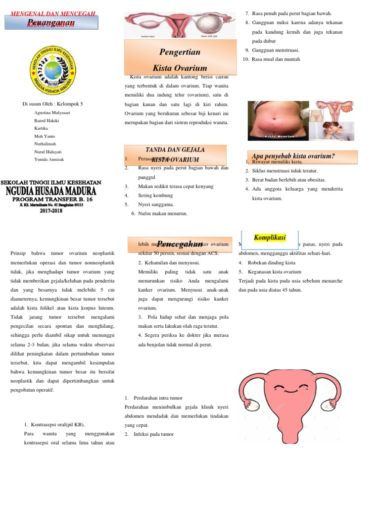 Penyebab dan Gejala Kista Ovarium | PDF | Kesehatan Holistik