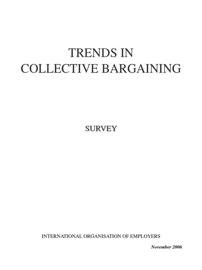 SelasTürkiye Trends in Collective Bargaining survey by IOE | PDF