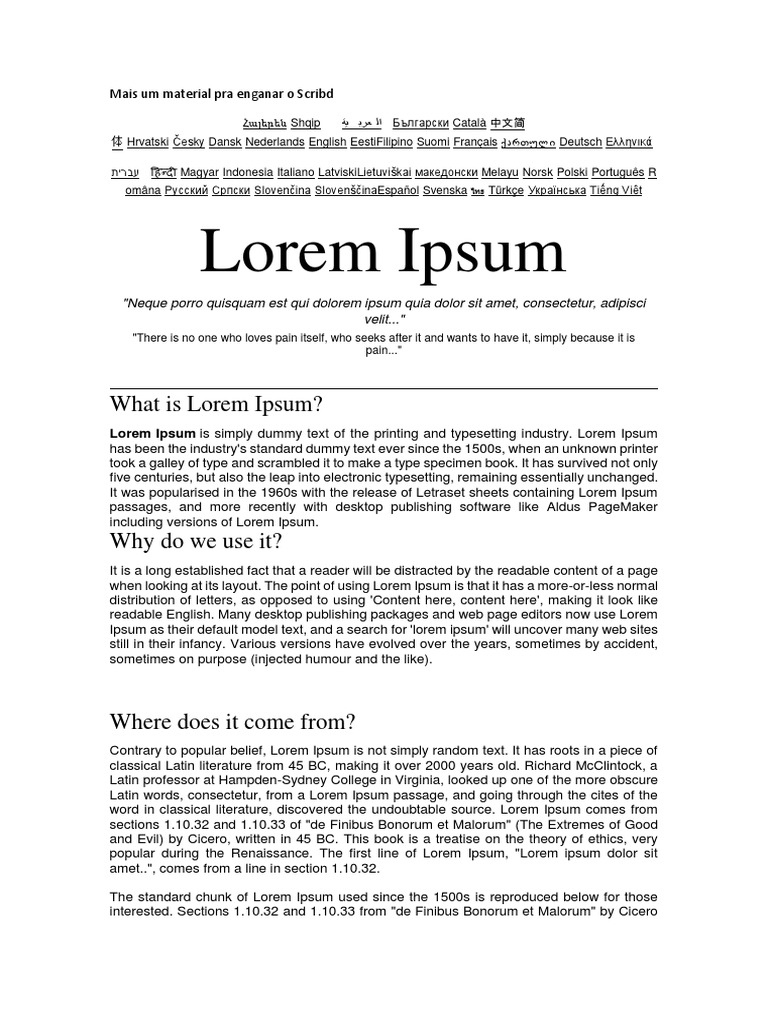 The Lorem Ipsum | PDF | Text