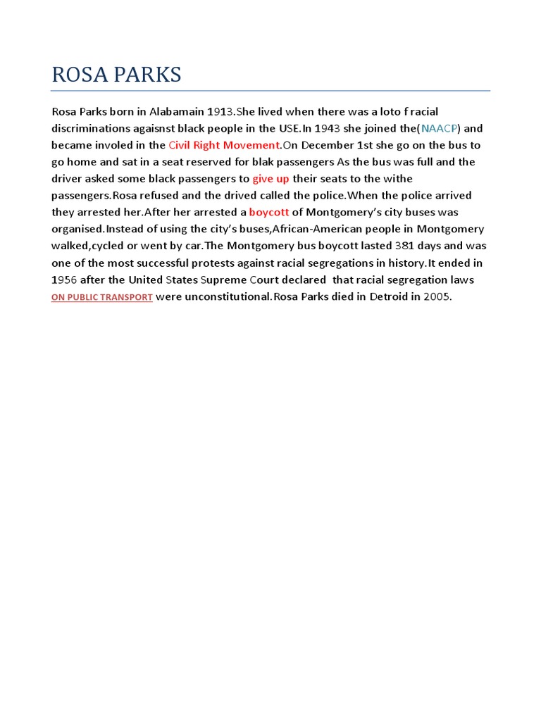 Rosa Parks | PDF