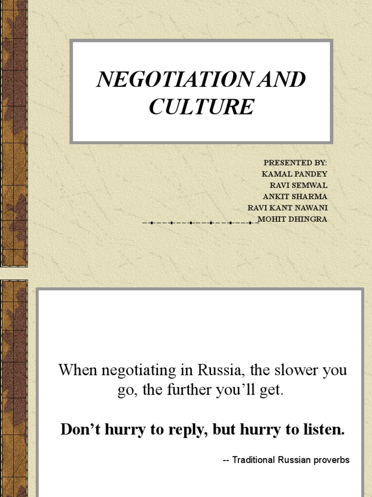 Negotiation and Culture | PDF | Negotiation | Value (Ethics)