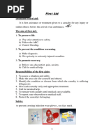First AId Notes - Updated | PDF | First Aid | Cardiopulmonary Resuscitation