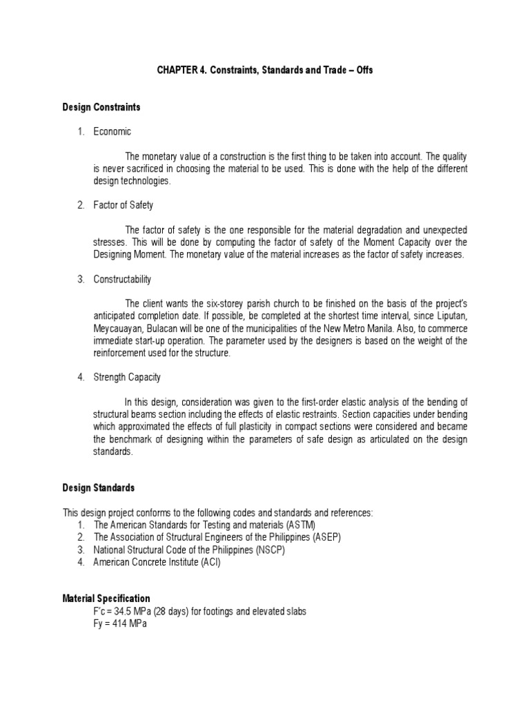 CHAPTER 4. Constraints, Standards and Trade - Offs Design Constraints ...