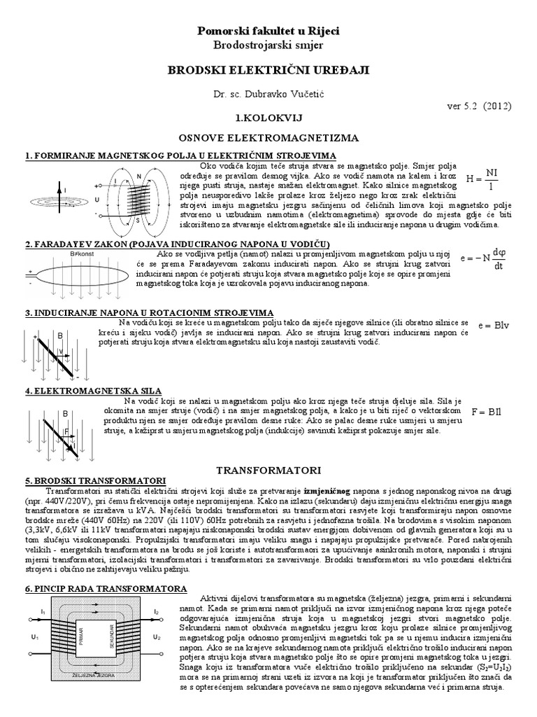 Brodski Električni Uređaji PDF | PDF