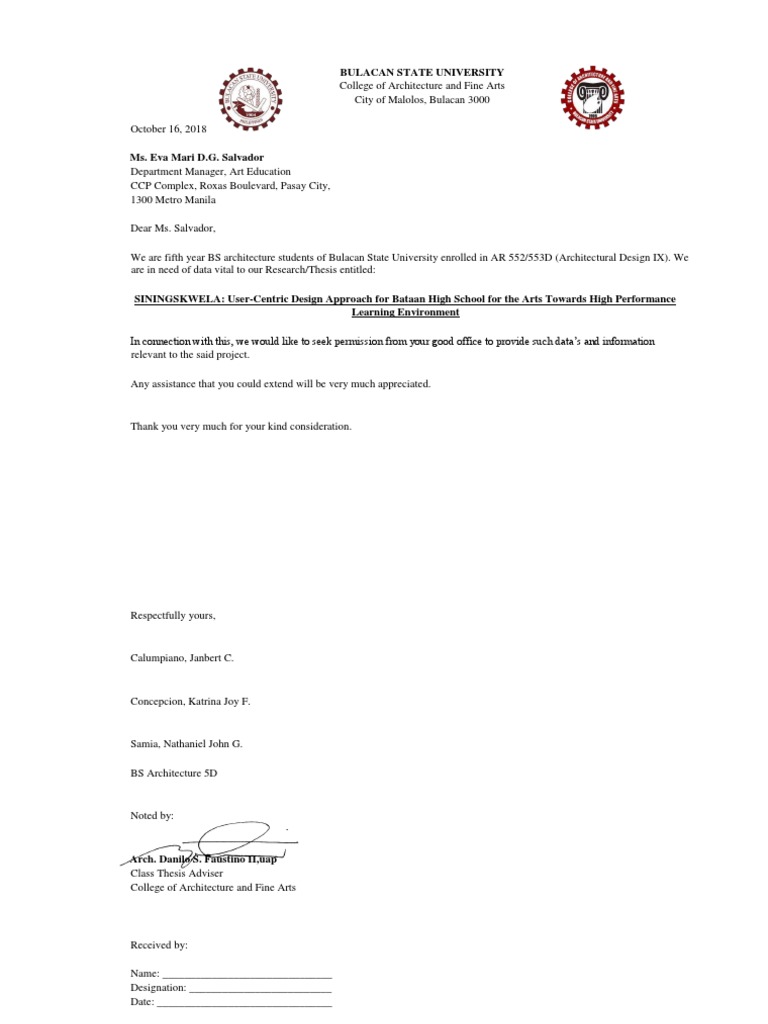 Request Letter CCP | PDF