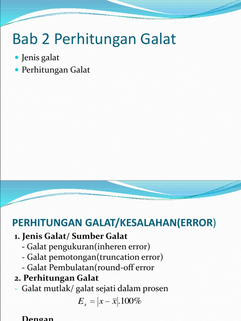Perhitungan Galat | PDF