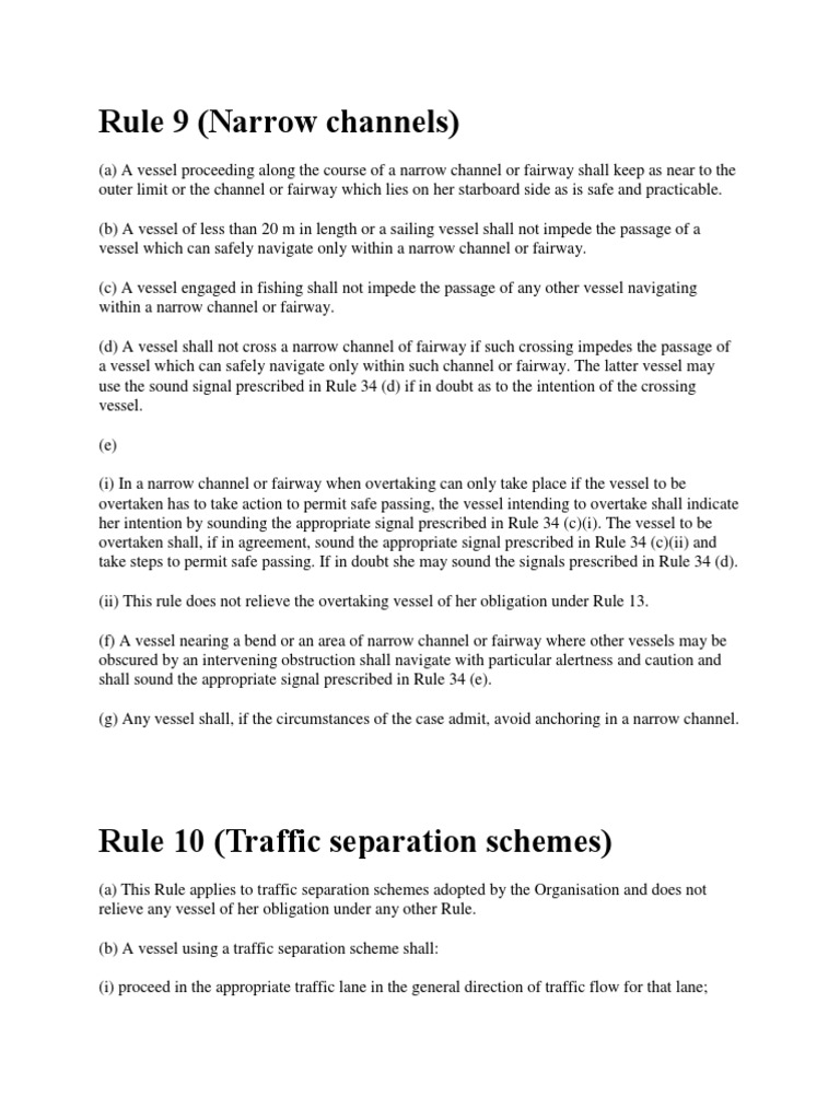 Rule 9 (Narrow Channels) | PDF | Latitude | Geomatics