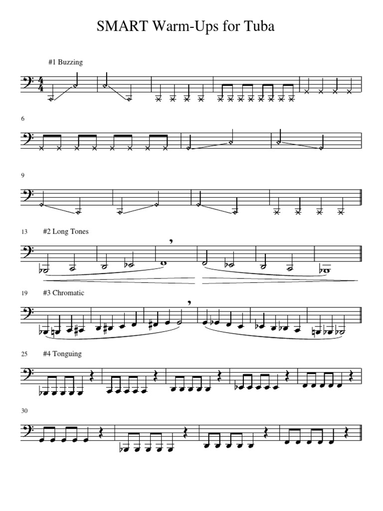 Smart Warm-Ups For Tuba 2 | PDF