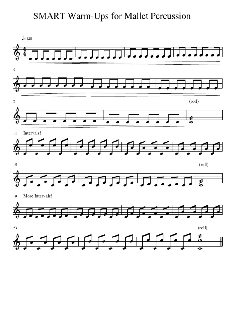 Smart Warm-Ups For Mallet Percussion | PDF