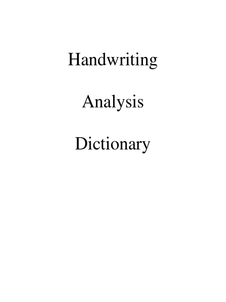 Graphology (Full-Dictionary) PDF | Download Free PDF | Emotions ...